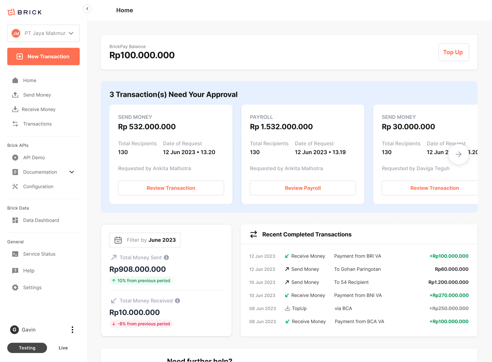 Brick - Preferred Open Finance API in Southeast Asia