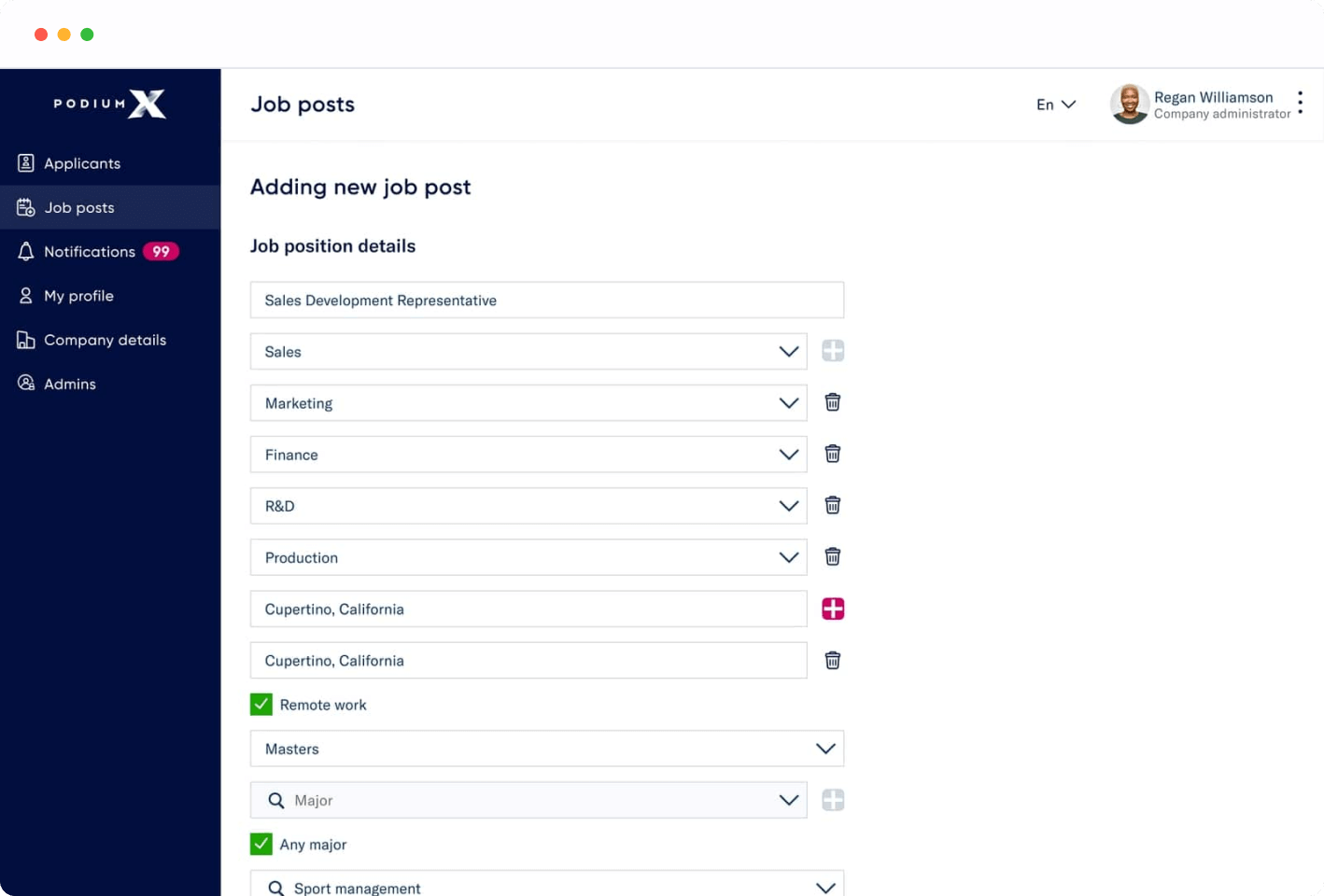 Podium X | Hiring Platform for Xtra Point Group by Axon