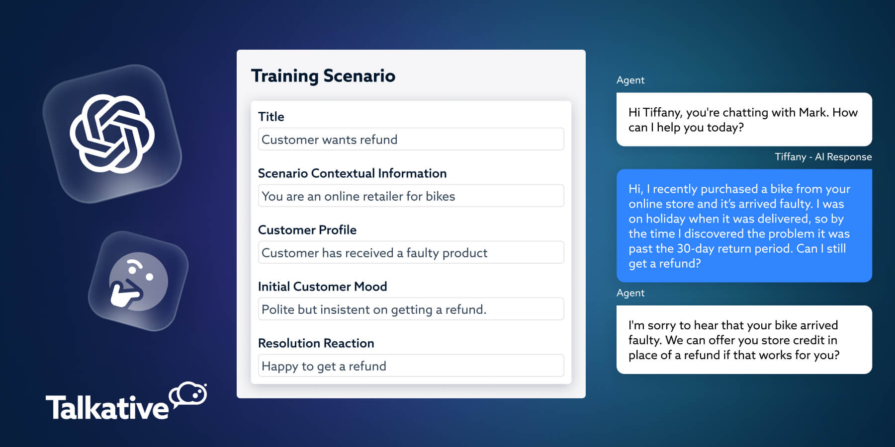 Talkative Product Updates | AI Agent Training Simulator