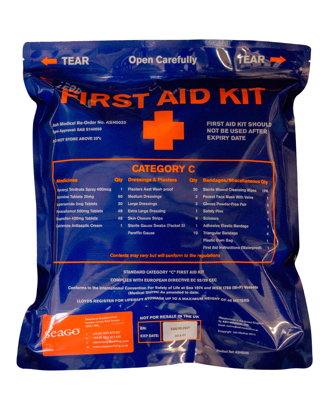 First aid kit soft pack - made by Seago Ltd