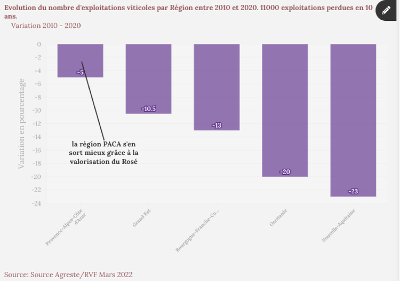 La France perd des exploitations viticoles depuis 10 ans | Vinotracker