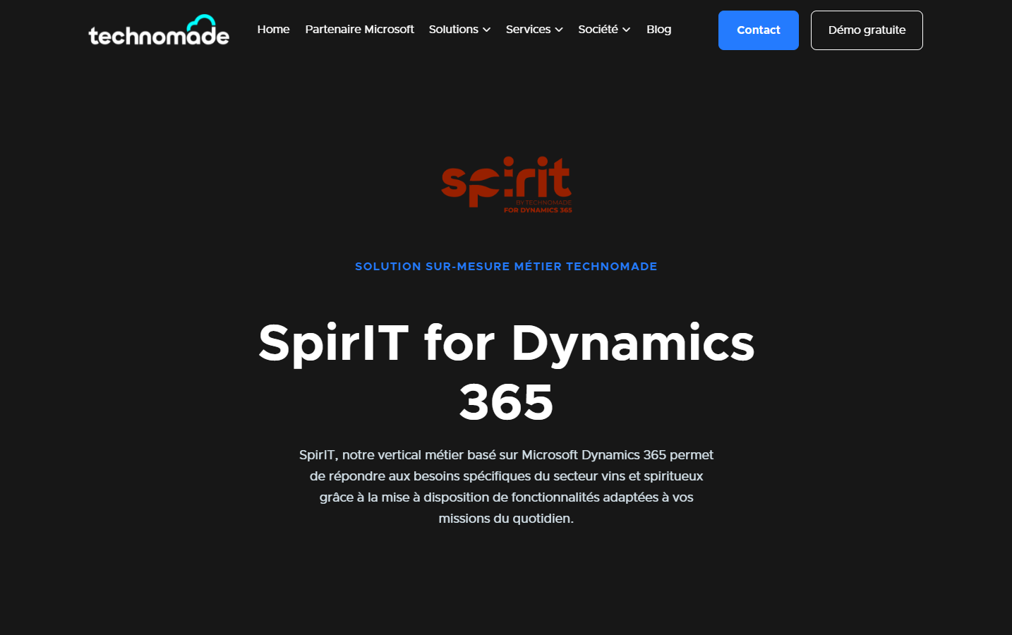 Spirit le CRM Vins et Spiritueux pour Dynamics 365