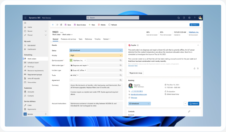 Microsoft Dynamics 365 Field Service