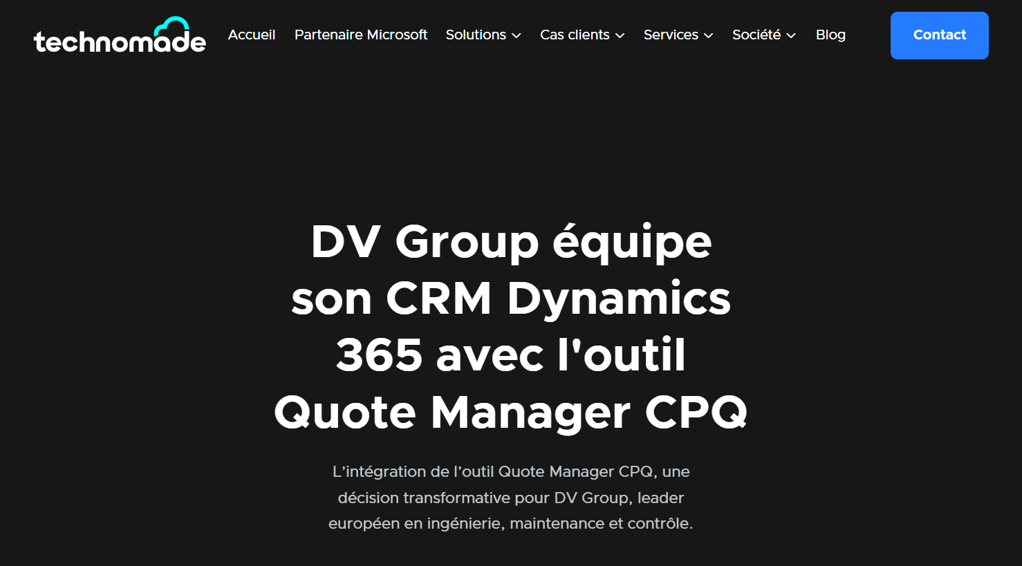 DV Group équipe son CRM Dynamics 365 avec l'outil Quote Manager CPQ