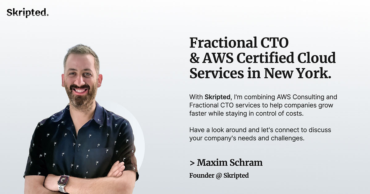 Certified AWS Expert in New York - Maxim Schram