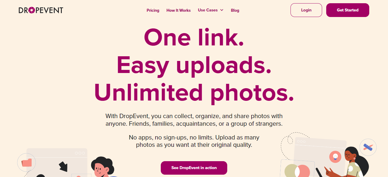 Dropevent - How to Share Your Wedding Photos with Friends and Family