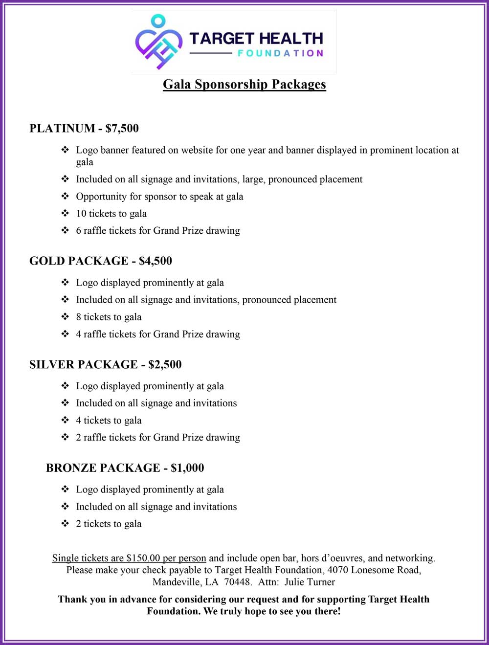 Target Health Foundation Gala 2024 - Target Health Solutions ...