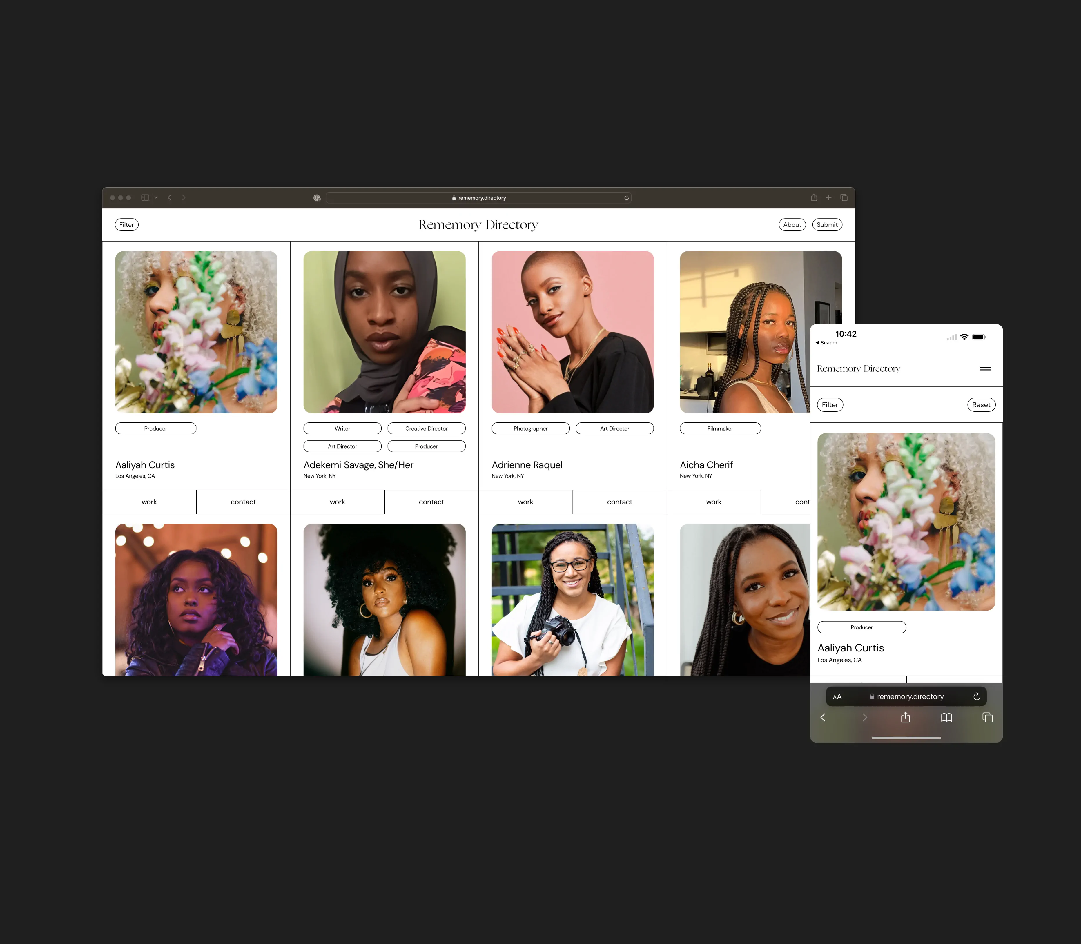 Rememory Directory - Portfolio Projects