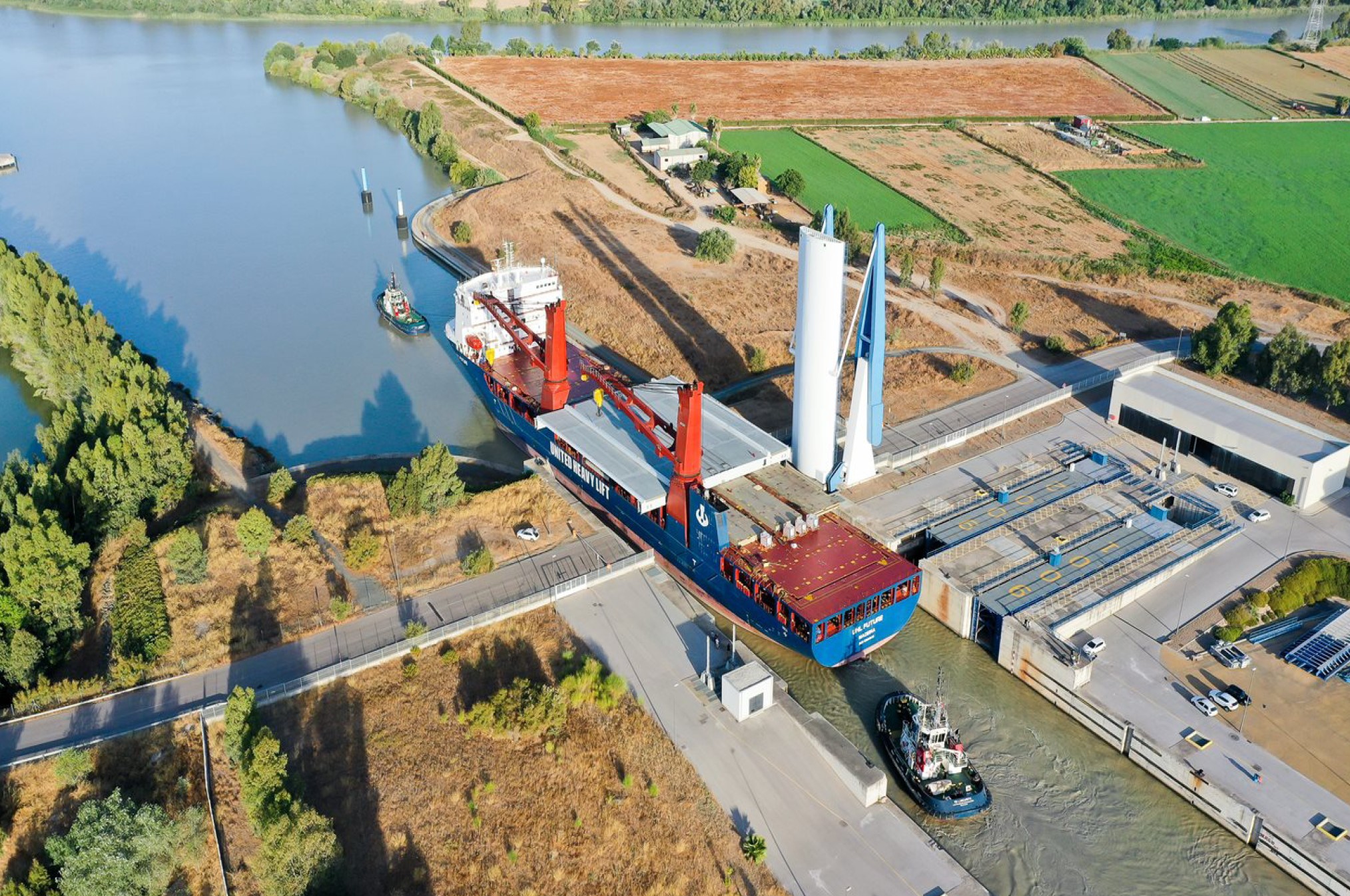 Lift span for the Hising Bridge