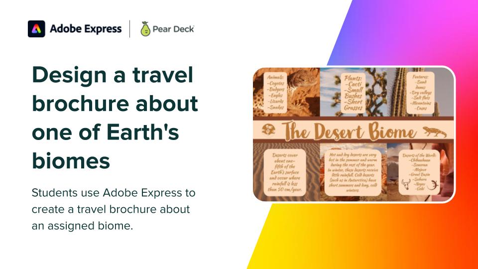 Adobe Express: Design a travel brochure about one of Earth's biomes ...