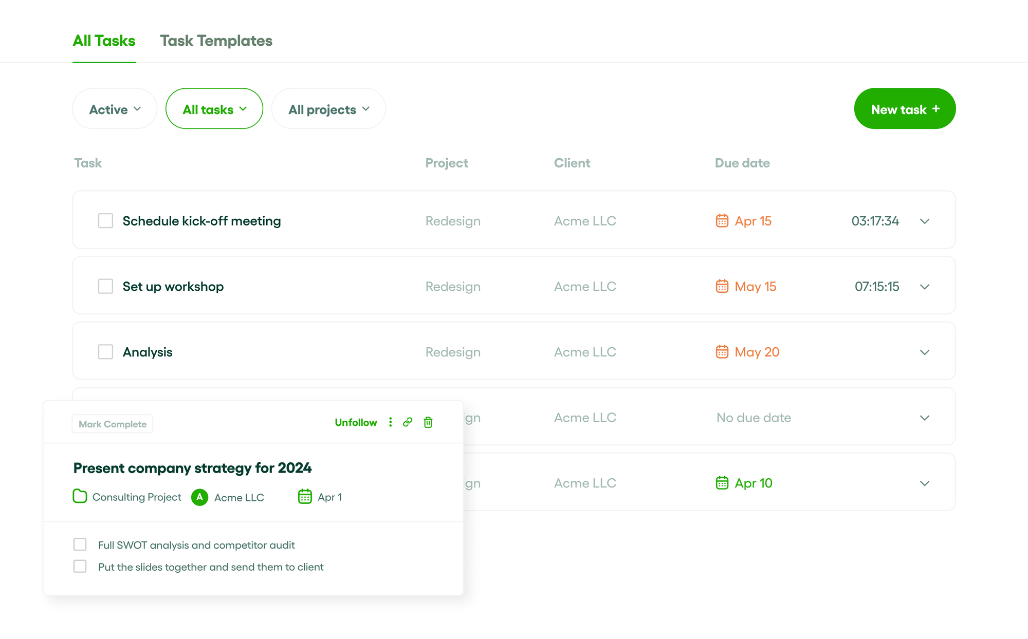 Task management software - Bonsai