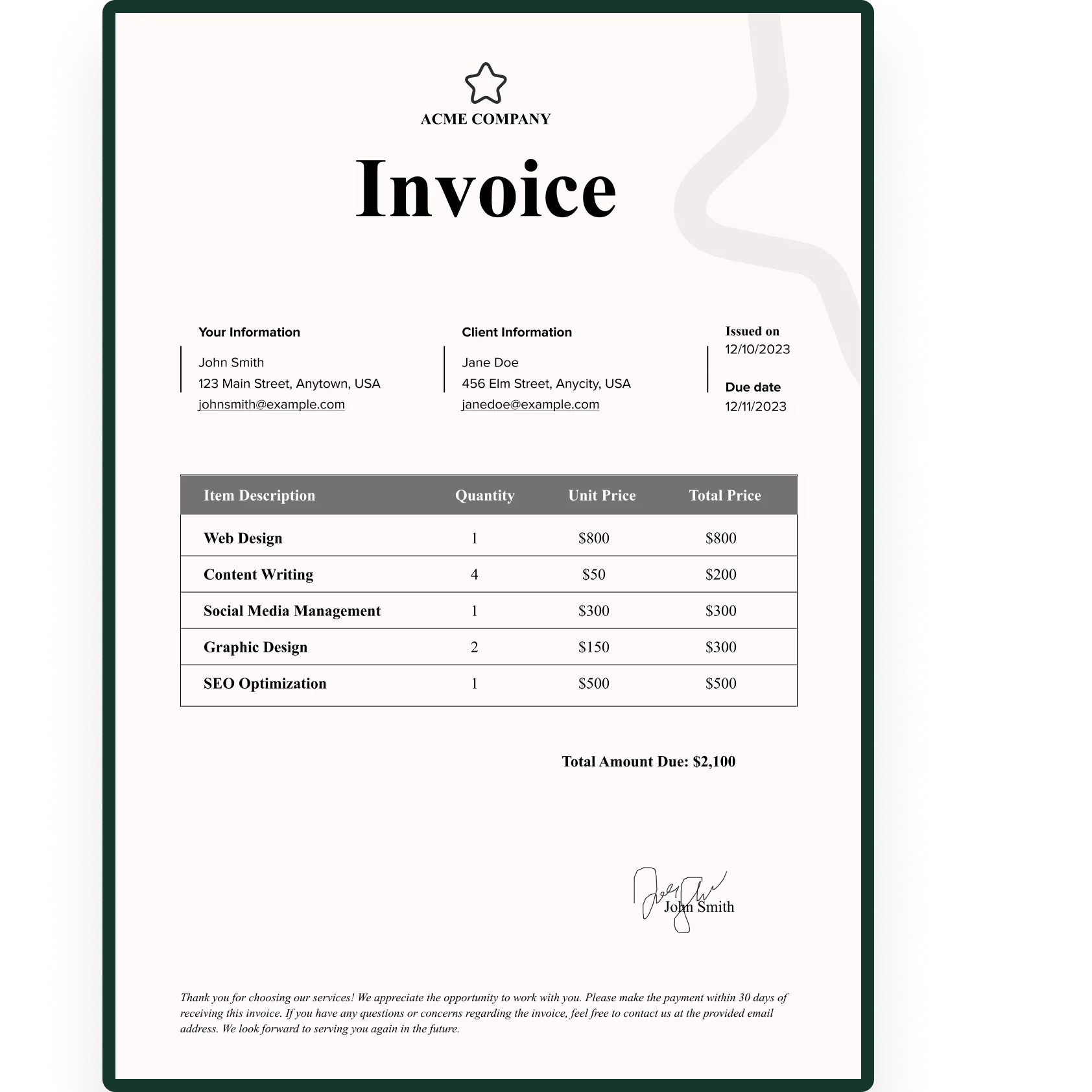 Invoice Templates