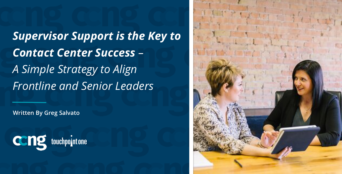 TouchPoint One | Supervisor Support is the Key to Contact Center ...