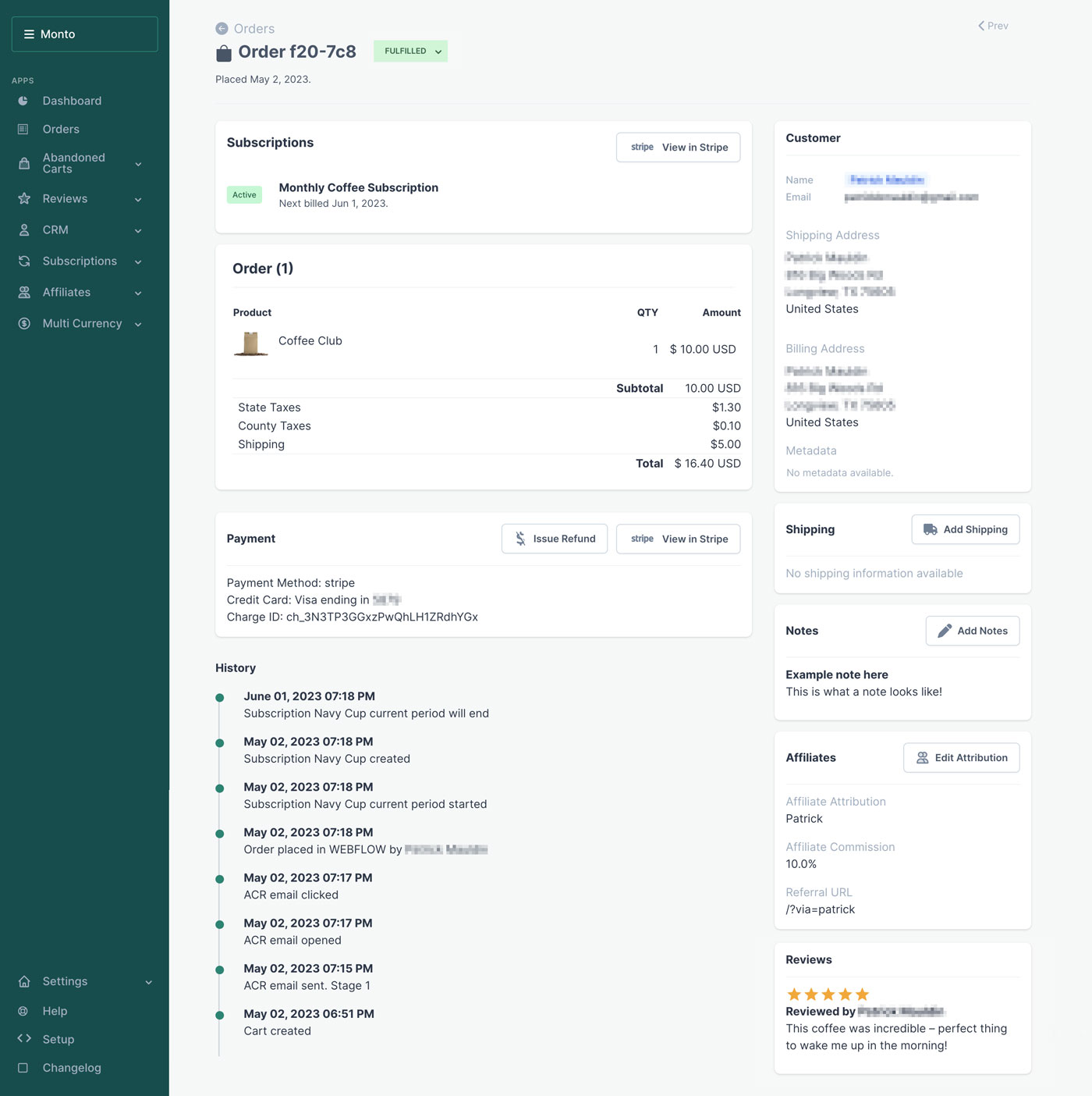 Webflow Order Management