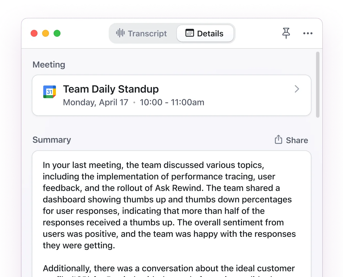 Rewind for Engineers