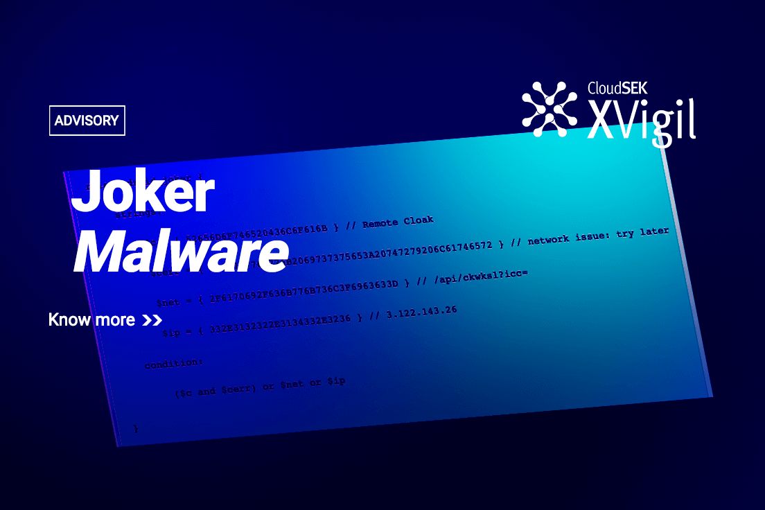 Joker Malware Threat Intel Advisory | Threat Intelligence | CloudSEK