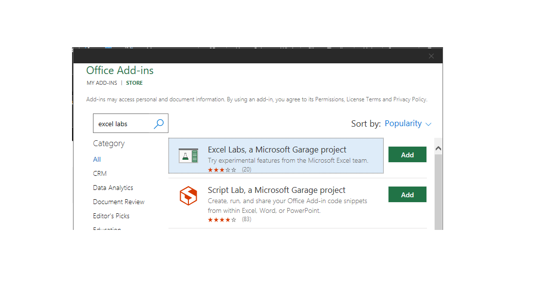 How to Install the Excel Labs Add-In