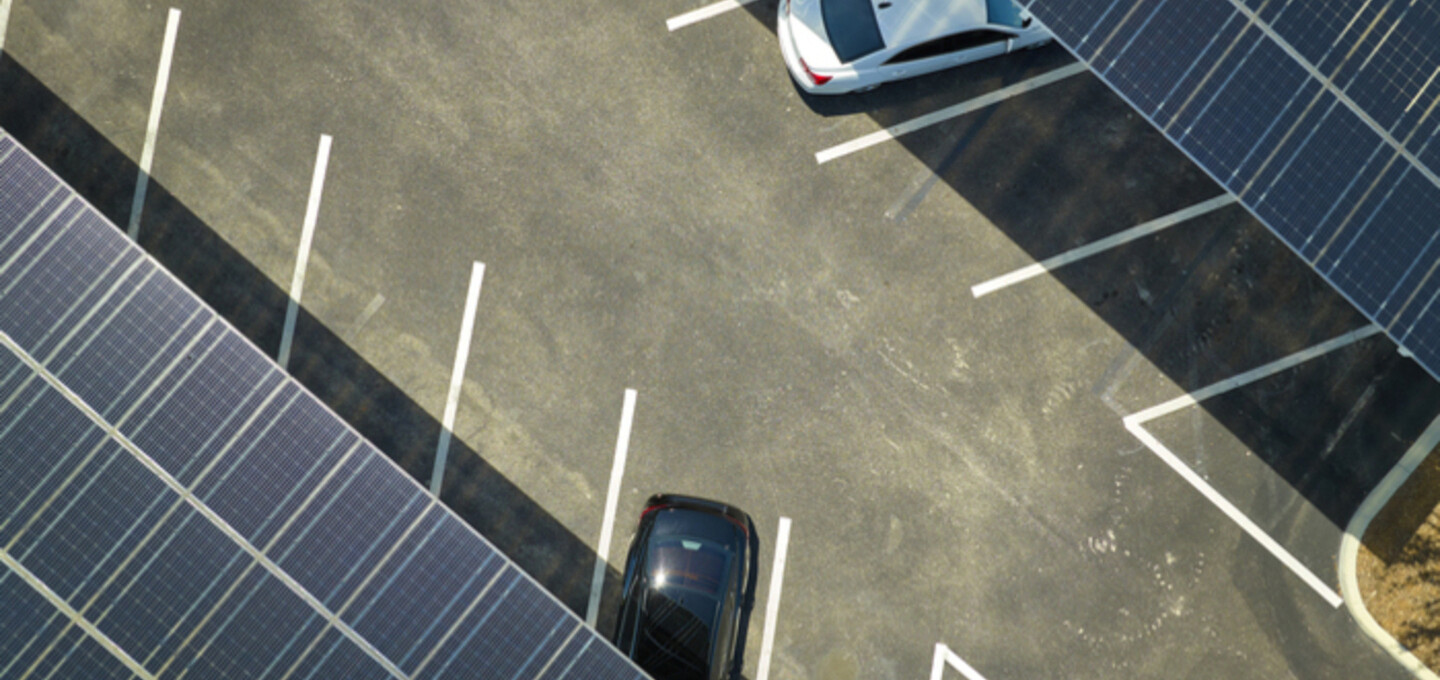 Solar car park built with carbon-friendly materials and offering EV ...