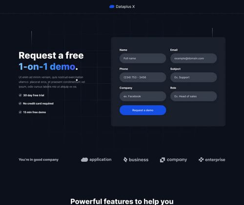 Dataplus X - Webflow Ecommerce website template