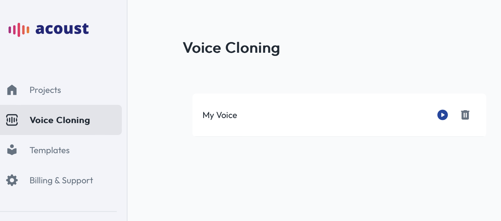 Introducing AI Voice Cloning at Acoust - Acoust AI - Create content ...