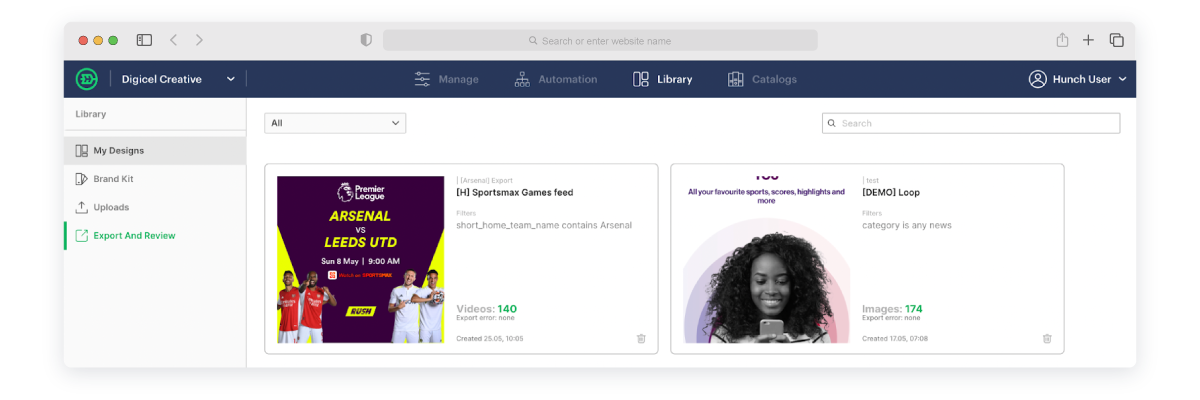 Explore Creative Export: What's New With Hunch