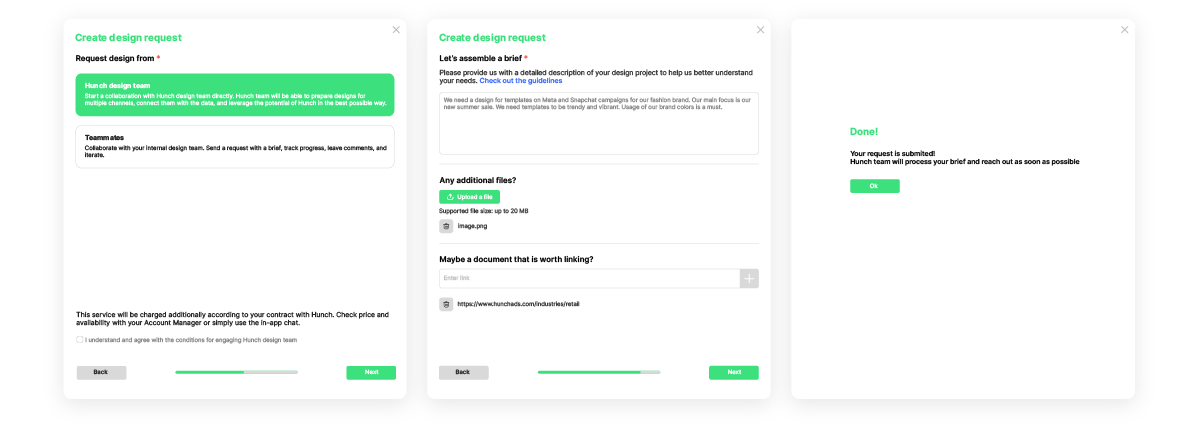 Request Custom Templates With Hunch Design Requests
