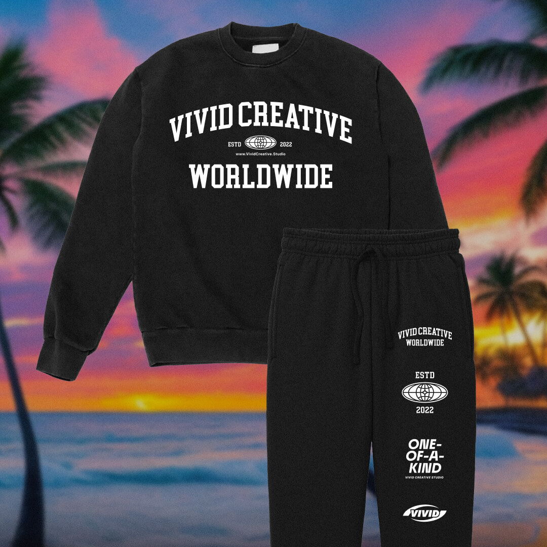 Worldwide Sweatsuit - black - Vivid Creative Studio