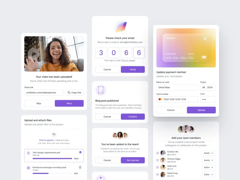 FREE Figma UI Kit and Design System | Untitled UI