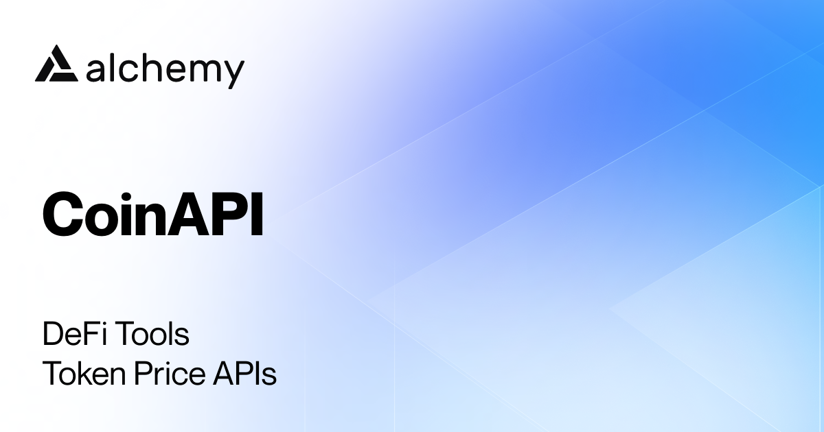 CoinAPI - Token Price APIs - Alchemy