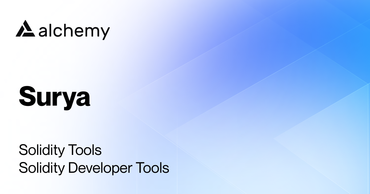Surya - Solidity Developer Tools - Alchemy