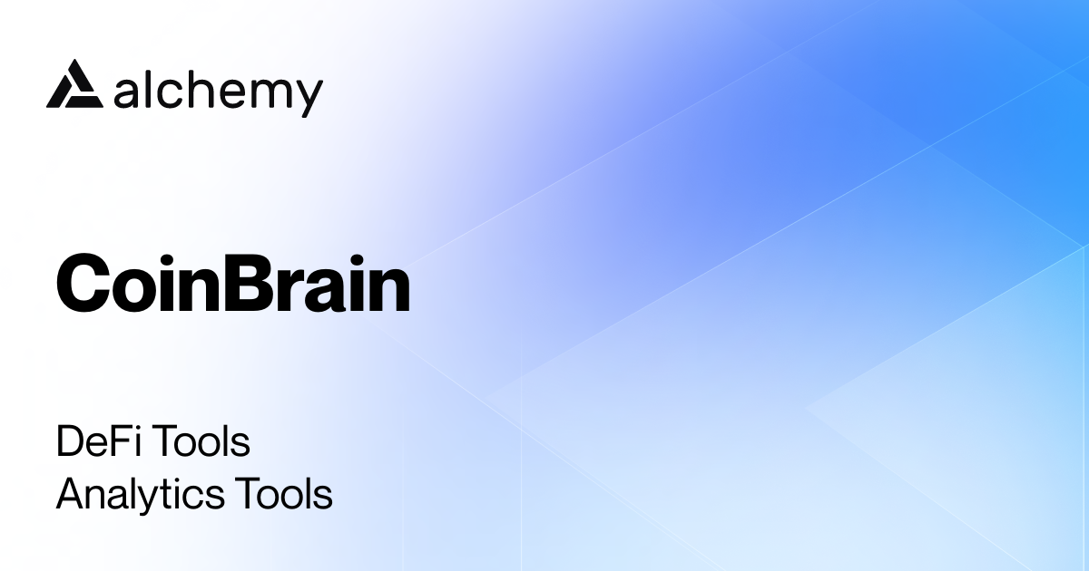 CoinBrain - Analytics Tools - Alchemy