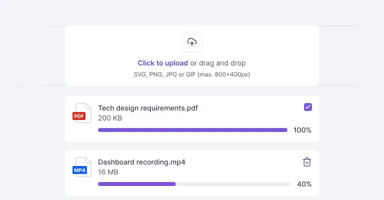 Figma file upload components | Untitled UI