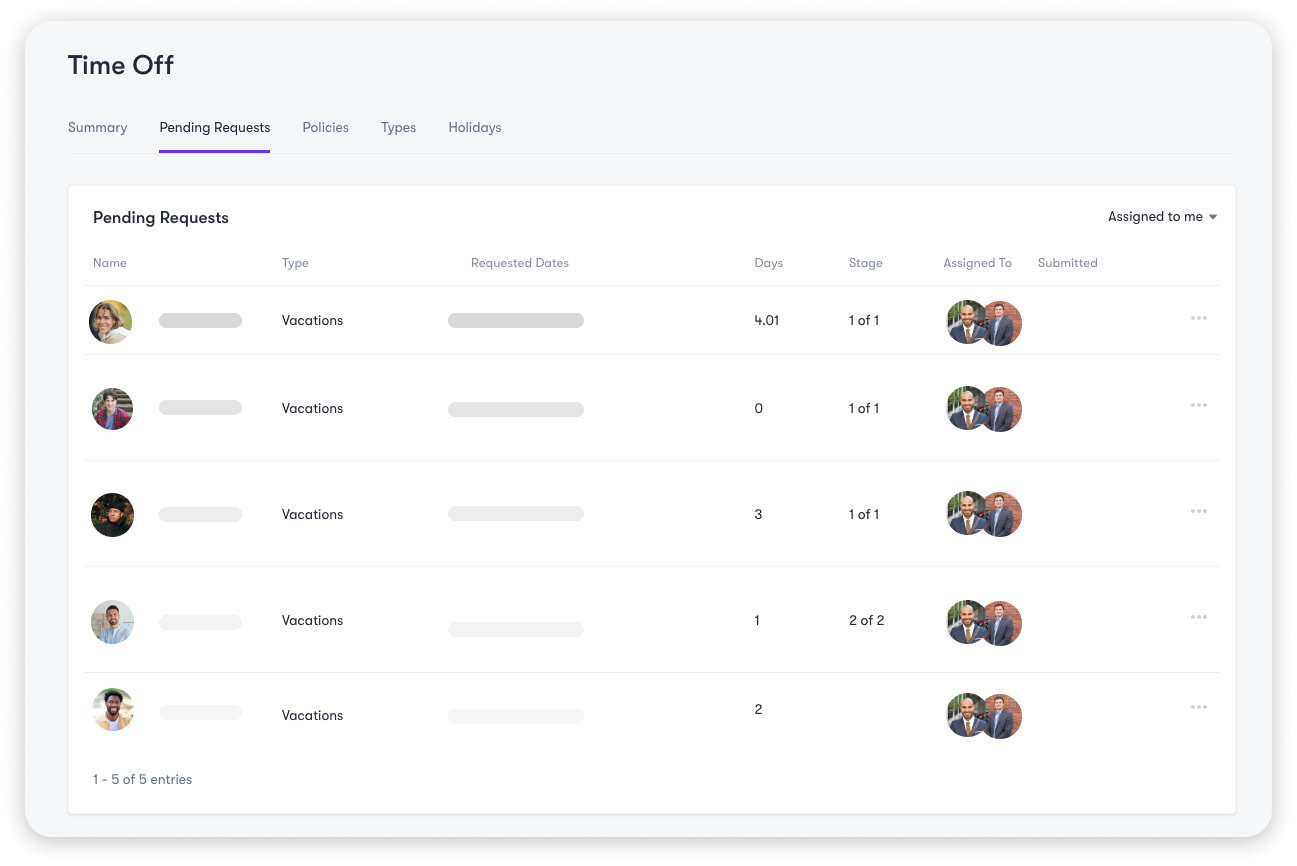 Paid Time Off Tracking | Time Off Manager | Collage HR
