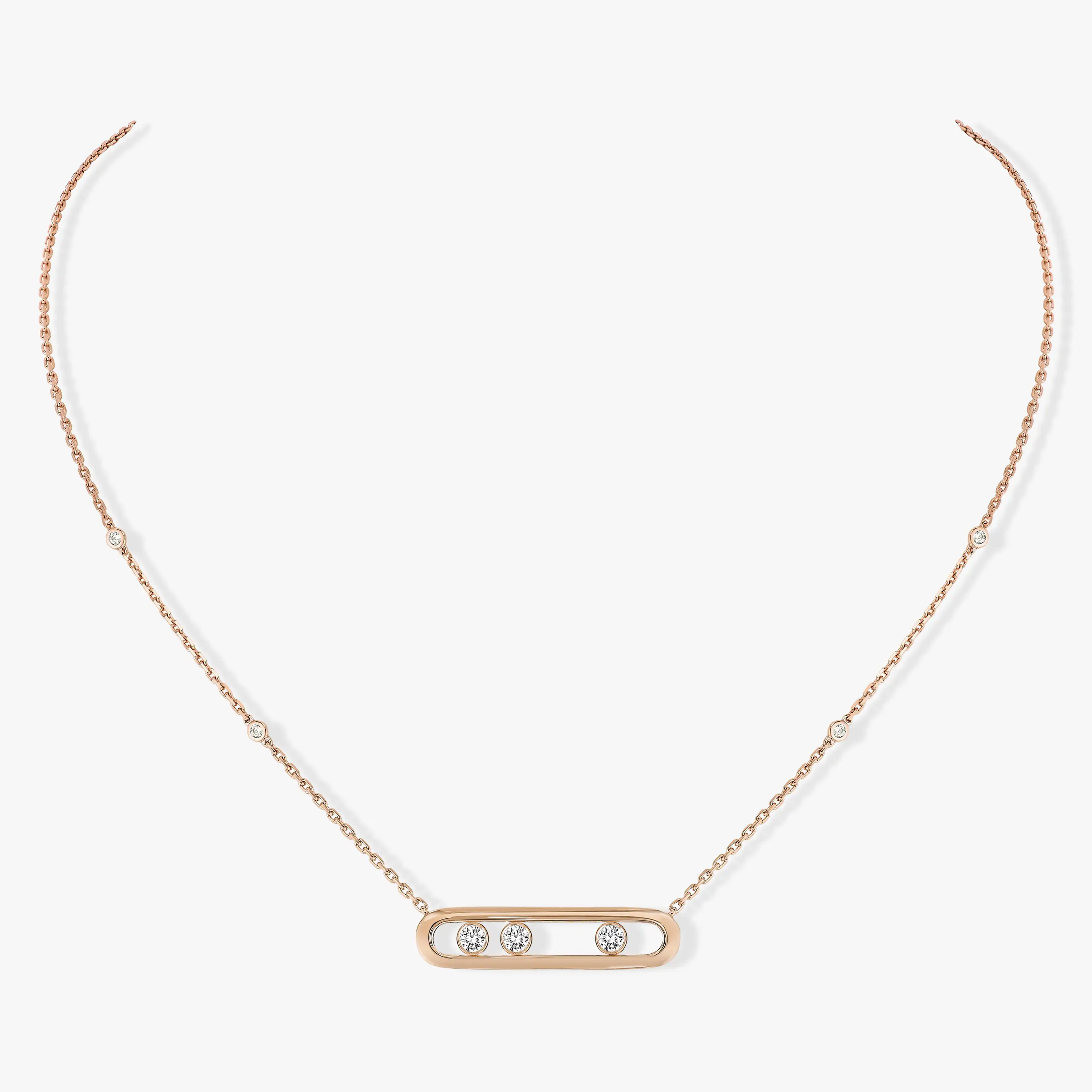 Messika Move Classic Collection - Move necklace - 03997-PG | Petite ...