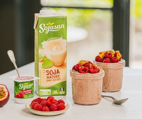 Dessert au soja à la pistache