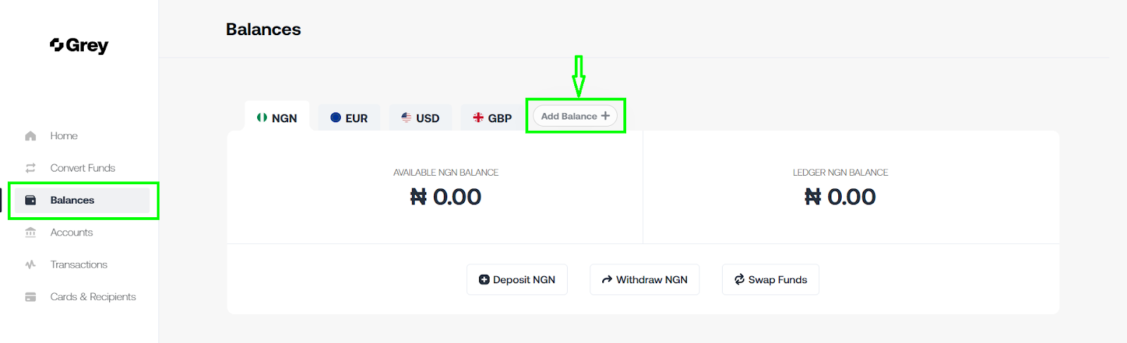 How to Withdraw to Your Local Bank Account on Grey