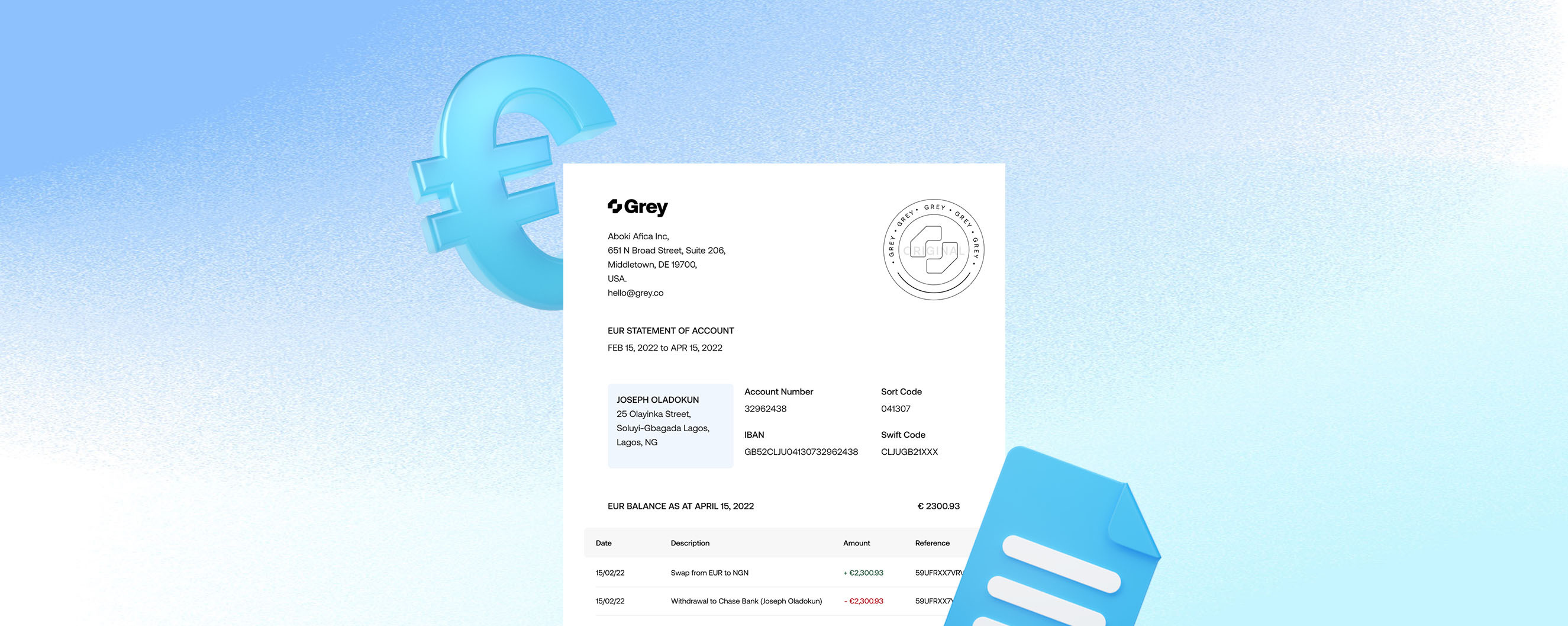 A guide on how to download your account statements on Grey