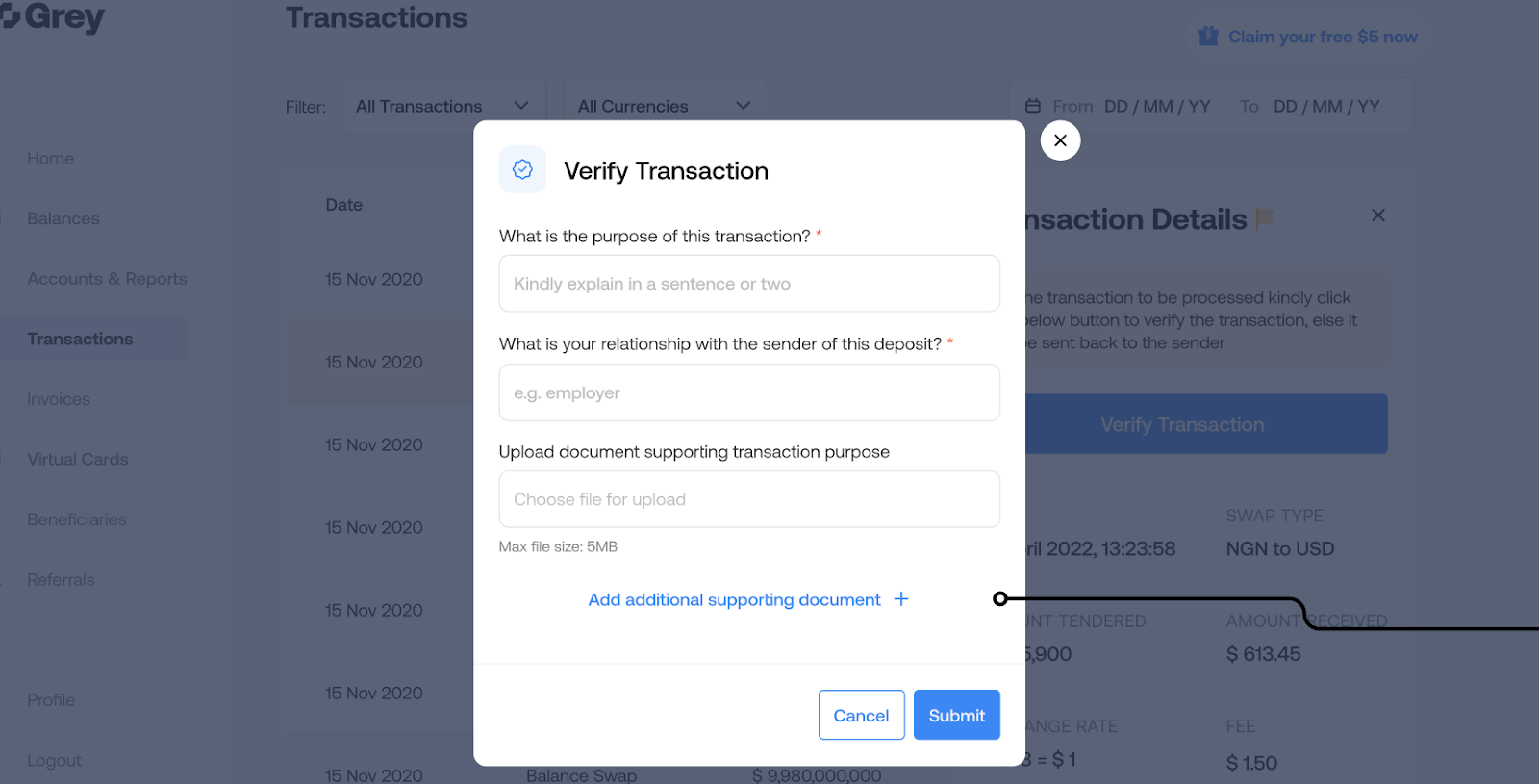 Why your deposits and incoming transactions on Grey are pending