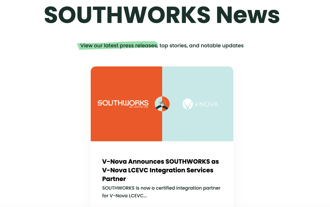 SOUTHWORKS | News