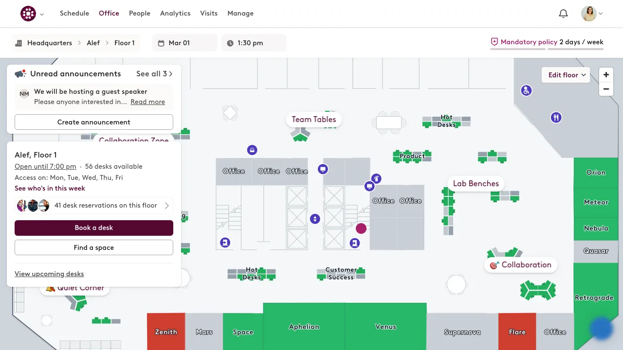 Desk Booking Tour | Robin