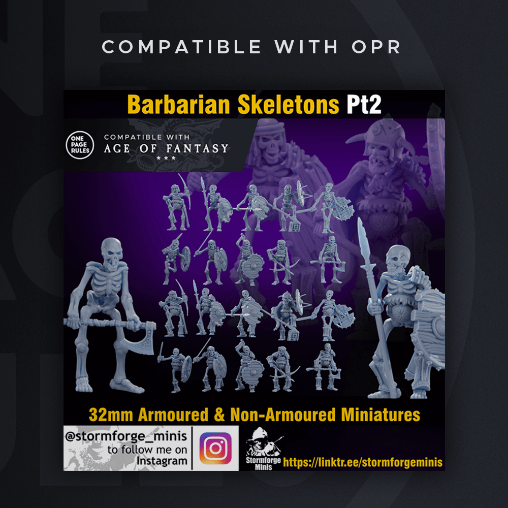 OPR News | Stormforge Minis - Now compatible with OPR: Oct 25, 2023