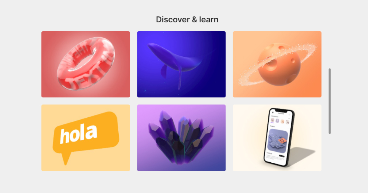 Vectary | Kickstart your designs with new 3D sample scenes