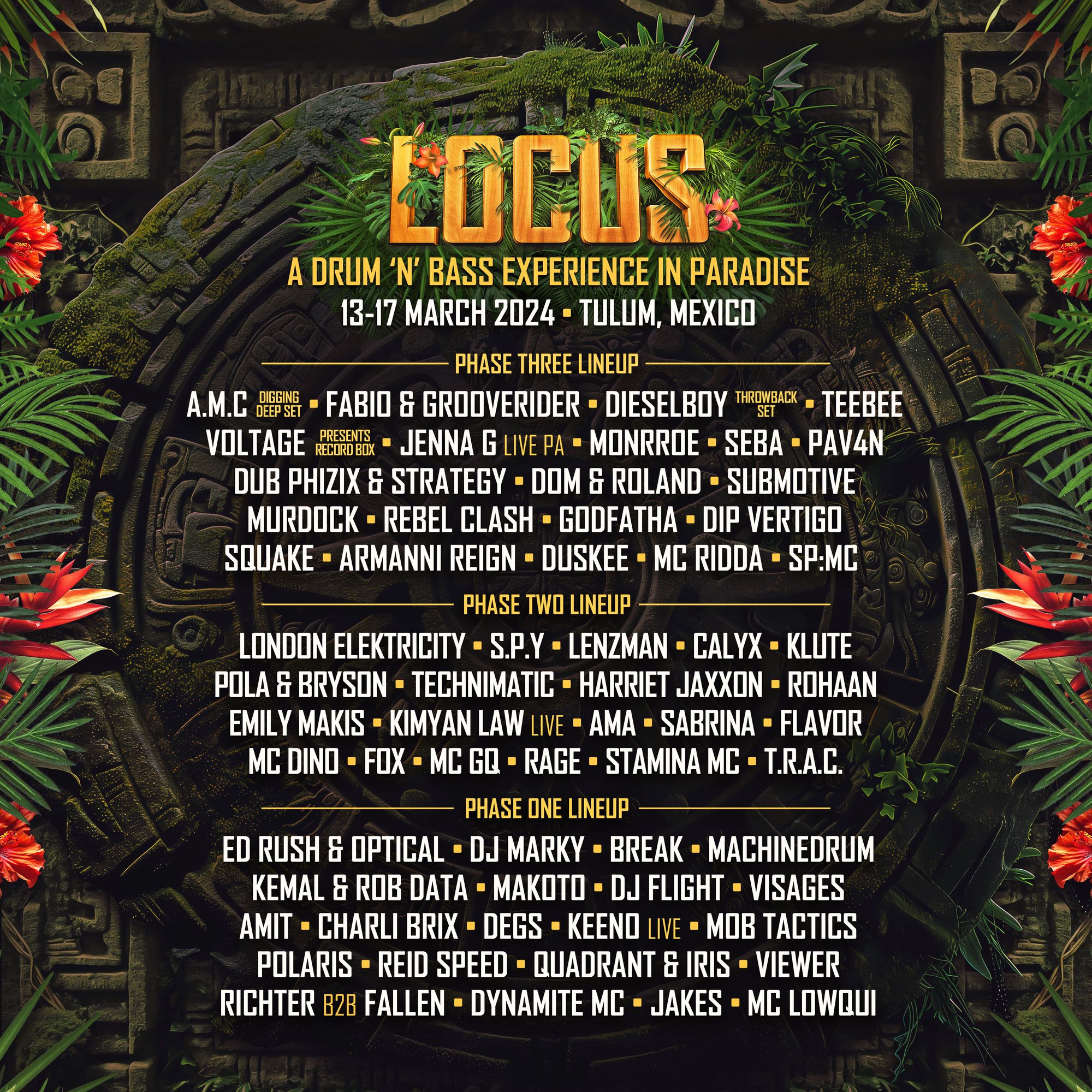 LOCUS - Drum 'n' Bass Festival - Tulum, Mexico / Bali, Indonesia