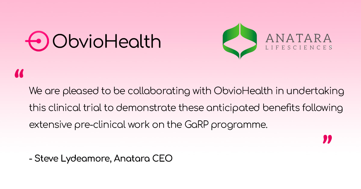ObvioHealth Partners with Anatara Lifesciences to Launch First-of-its ...