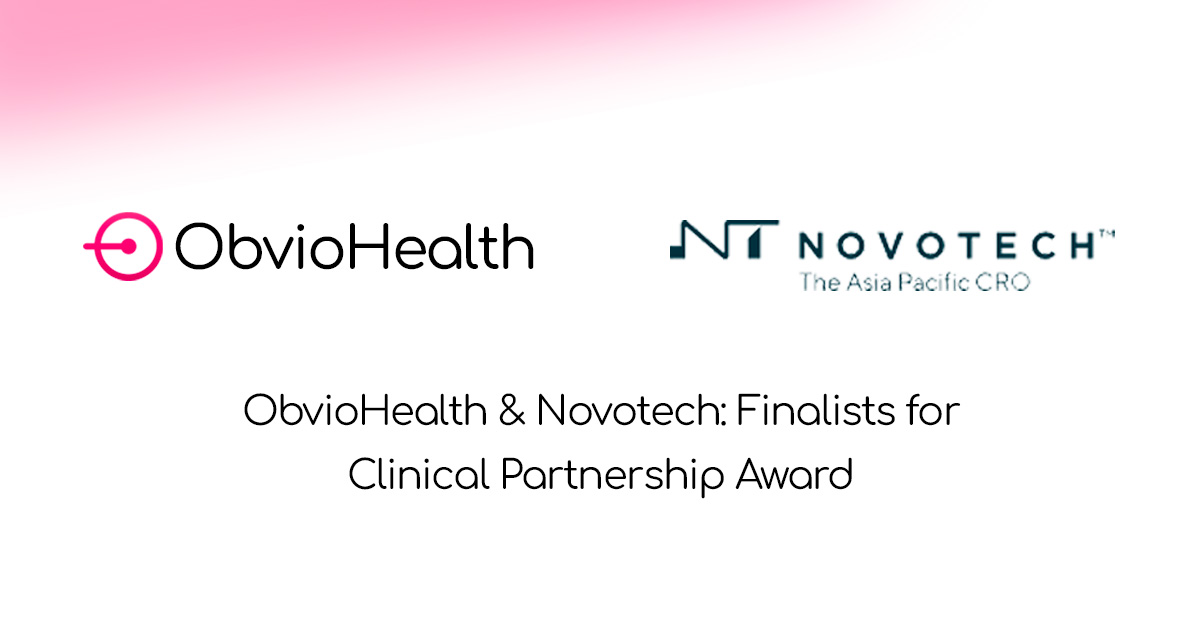 ObvioHealth & Novotech: Finalists for Clinical Partnership Award