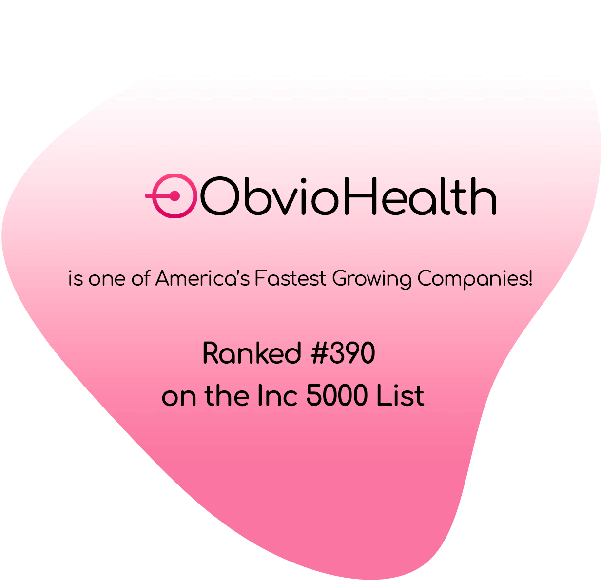 ObvioHealth Ranked No. 390 on Inc. 5000’s 2021 List of Fastest Growing ...