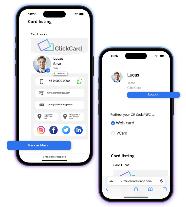 Digital Business Cards - ClickCard
