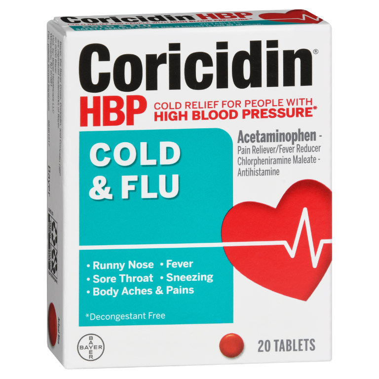 Coricidin® HBP Cold & Flu Tablets