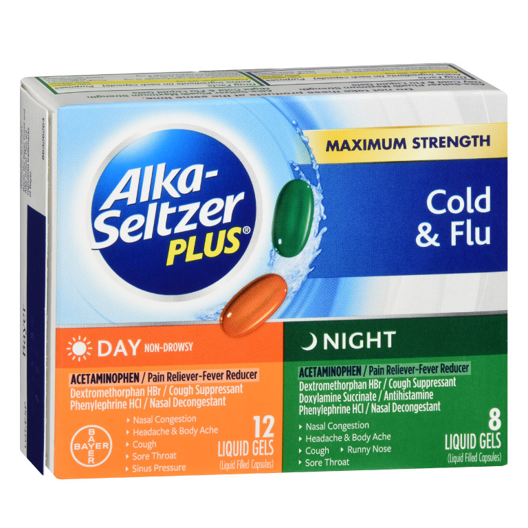Alka-Seltzer Plus® Multi-Symptom Cold & Flu Formula Liquid Gels Day & Night