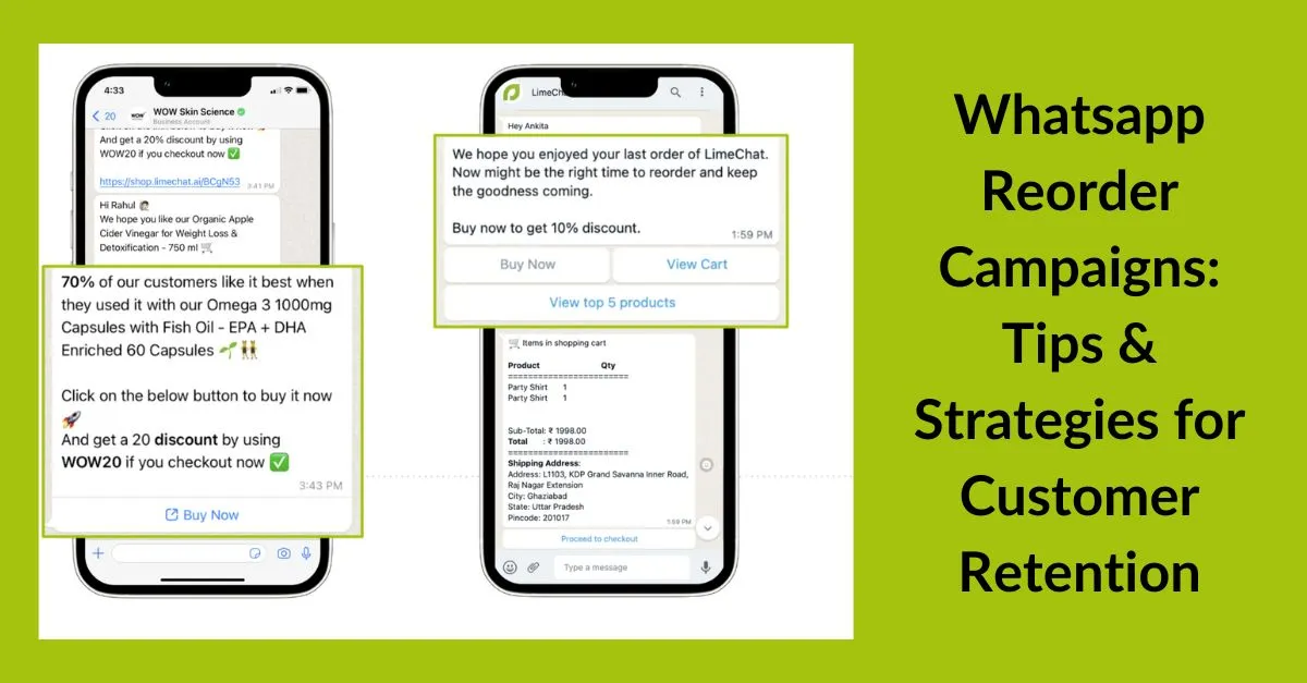 Increase reorders with automated WhatsApp marketing campaigns | LimeChat